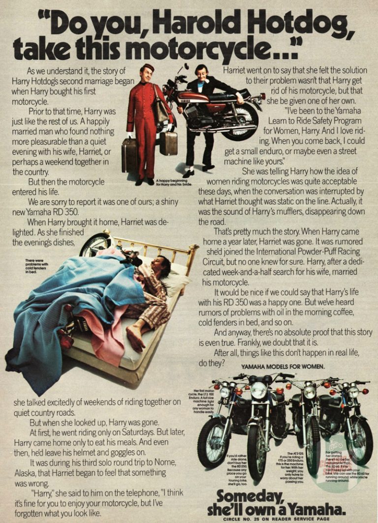 1973 Yamaha RD350 Ad | Classic 2 Strokes